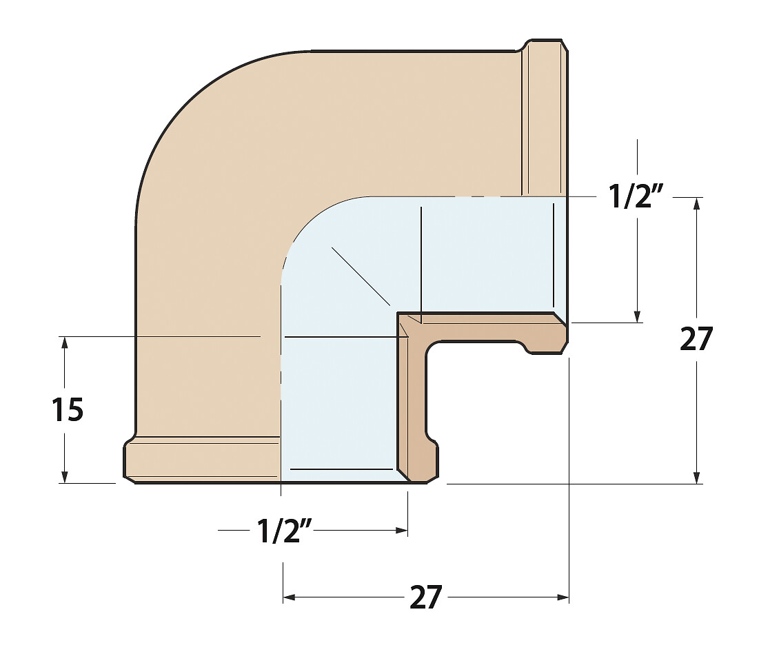 KULMA 90° PRONSSI 1/2" NAARAS/NAARAS - Maritim